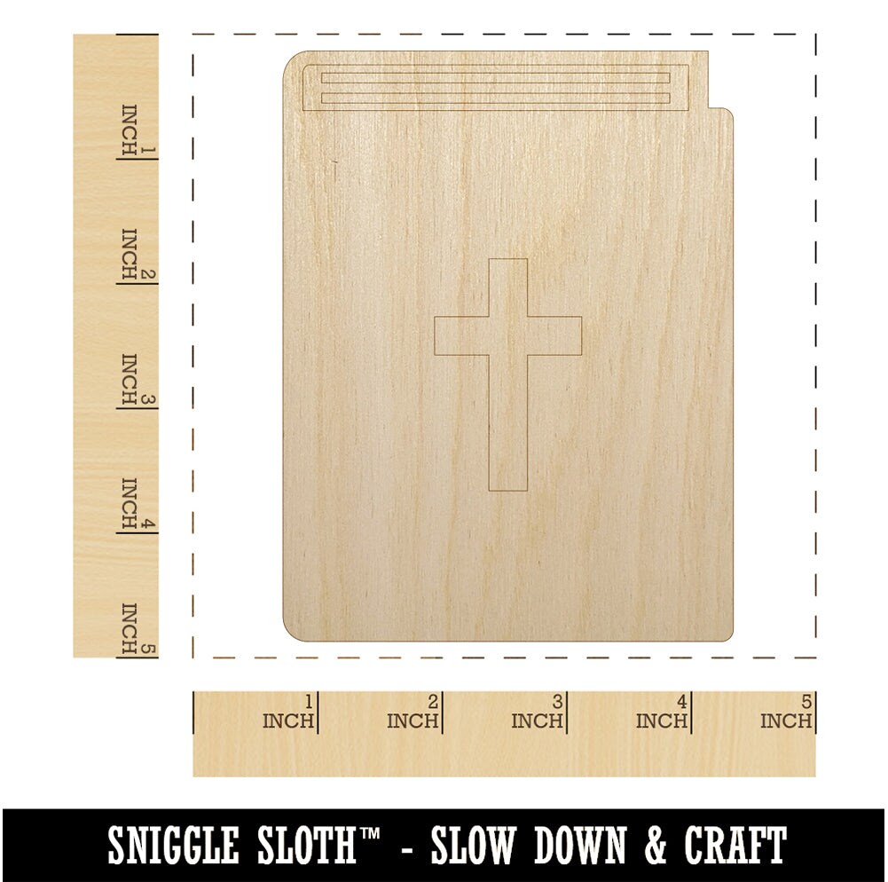 Bible Christian Cross Icon Unfinished Wood Shape Piece Cutout for DIY ...