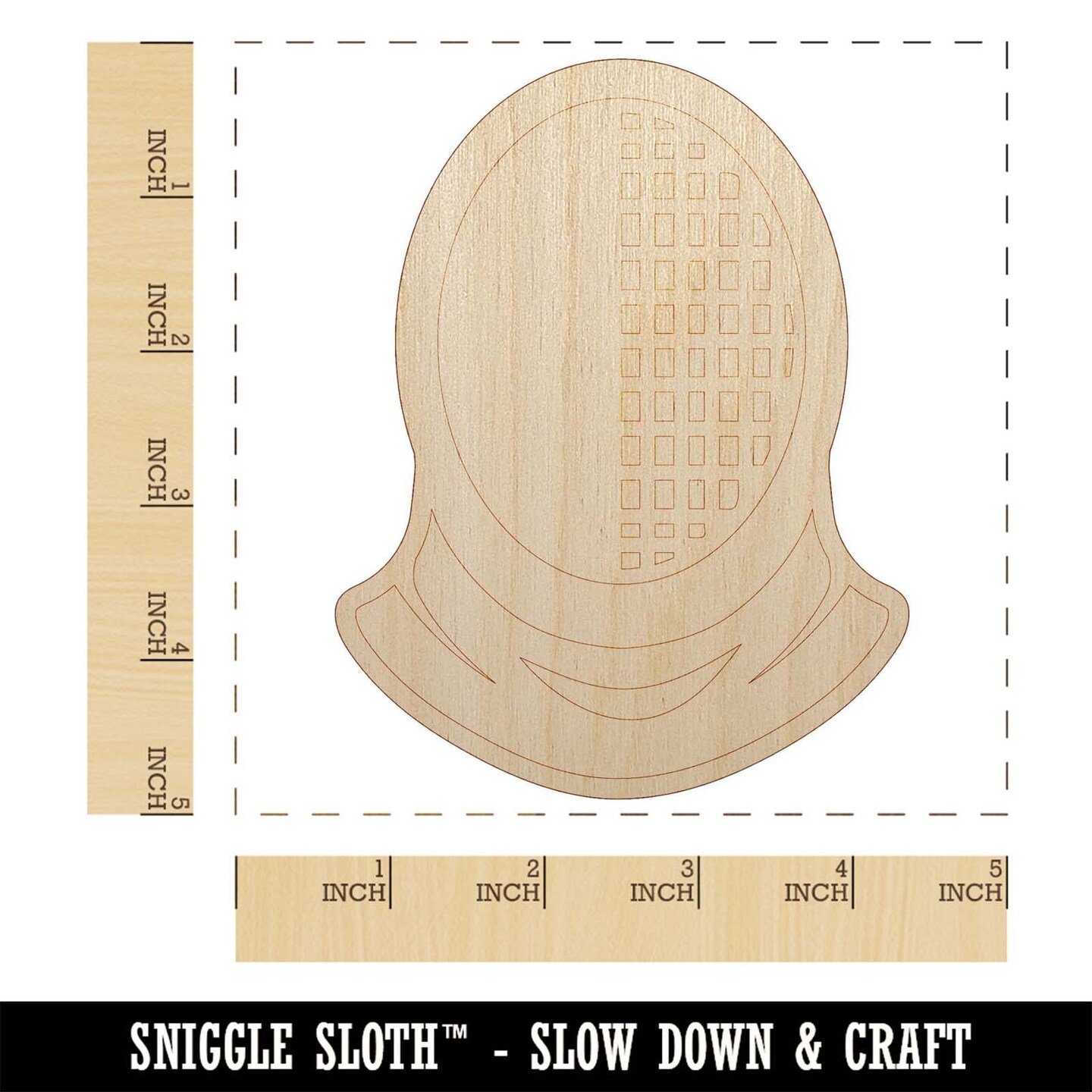 Fencer Fencing Mask Helmet Unfinished Wood Shape Piece Cutout for DIY ...