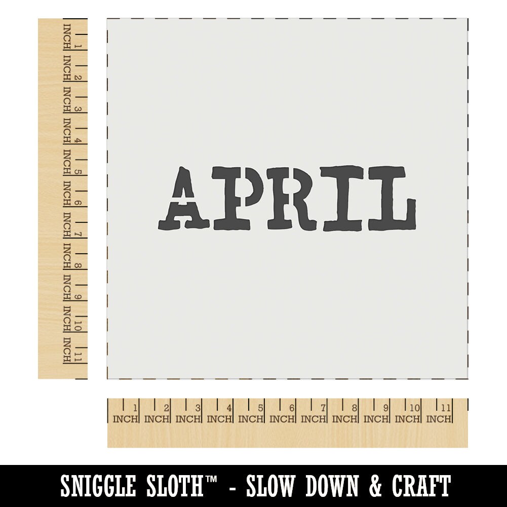 April Month Calendar Fun Text Wall Cookie DIY Craft Reusable Stencil ...