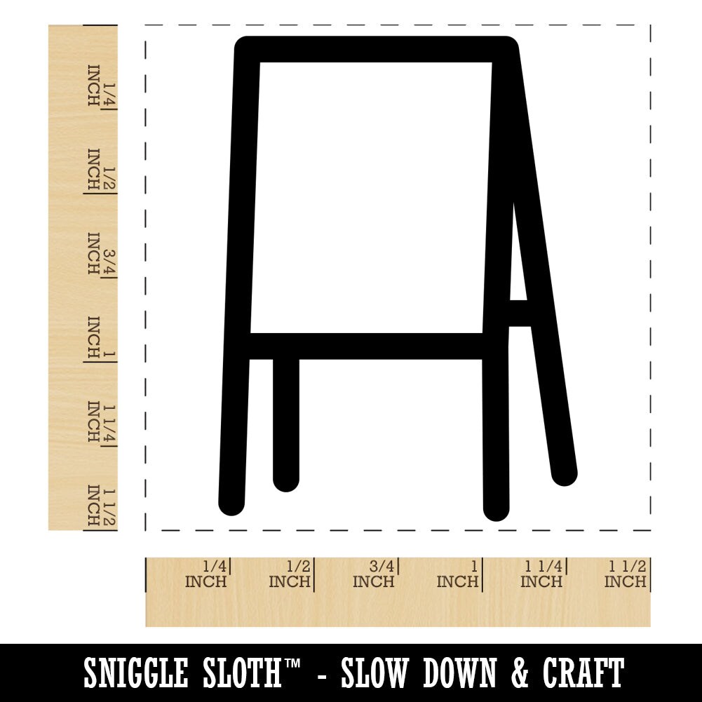 Blank Easel Sign Painting Art Self-Inking Rubber Stamp Ink Stamper ...