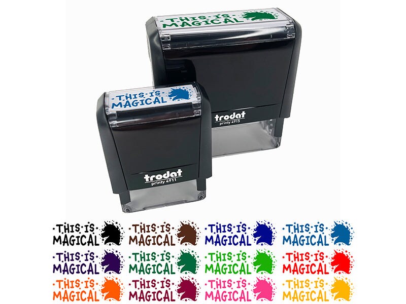 This is Magical Unicorn Teacher Student School Self-Inking Rubber Stamp ...