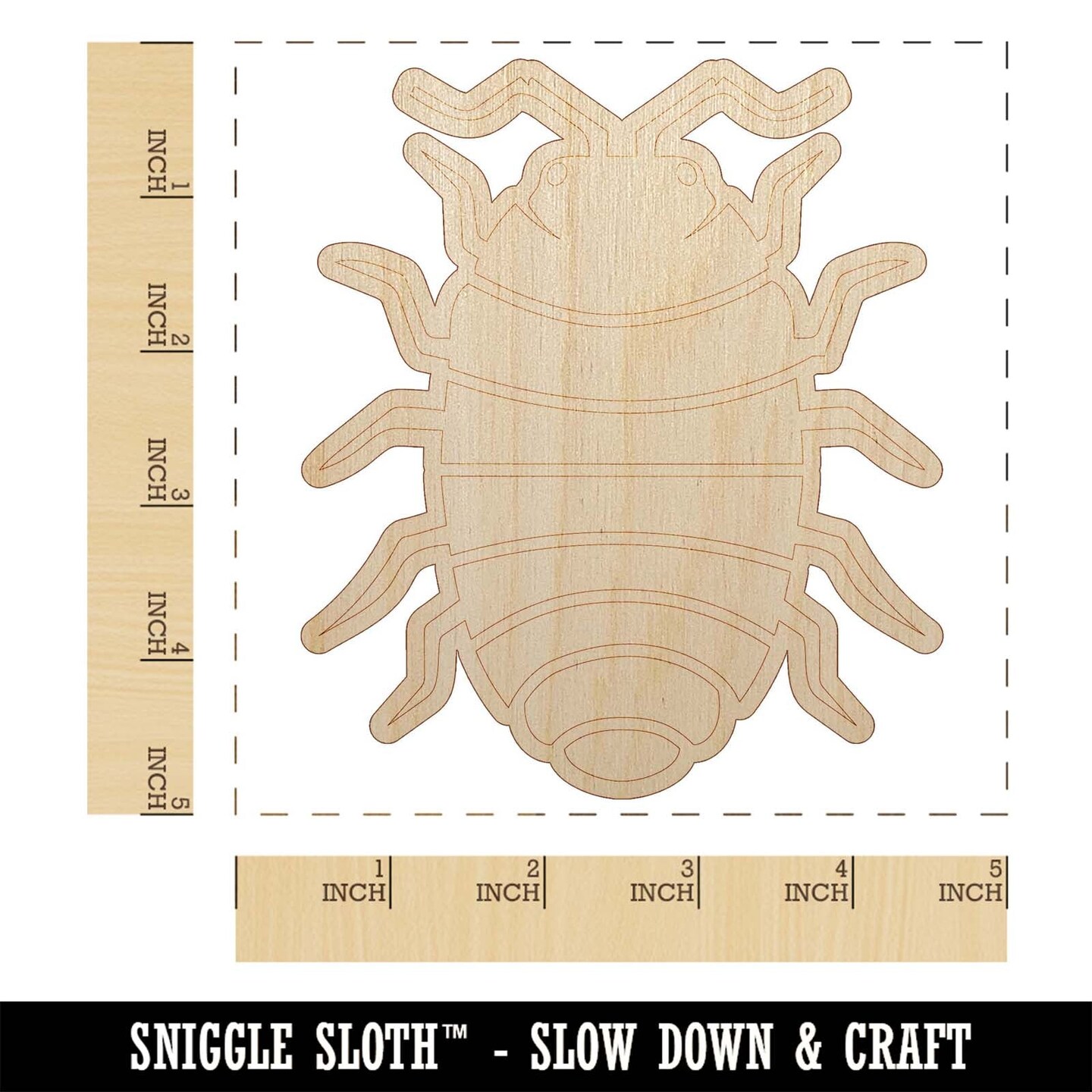 Isopod Pill Bug Woodlouse Unfinished Wood Shape Piece Cutout for DIY ...