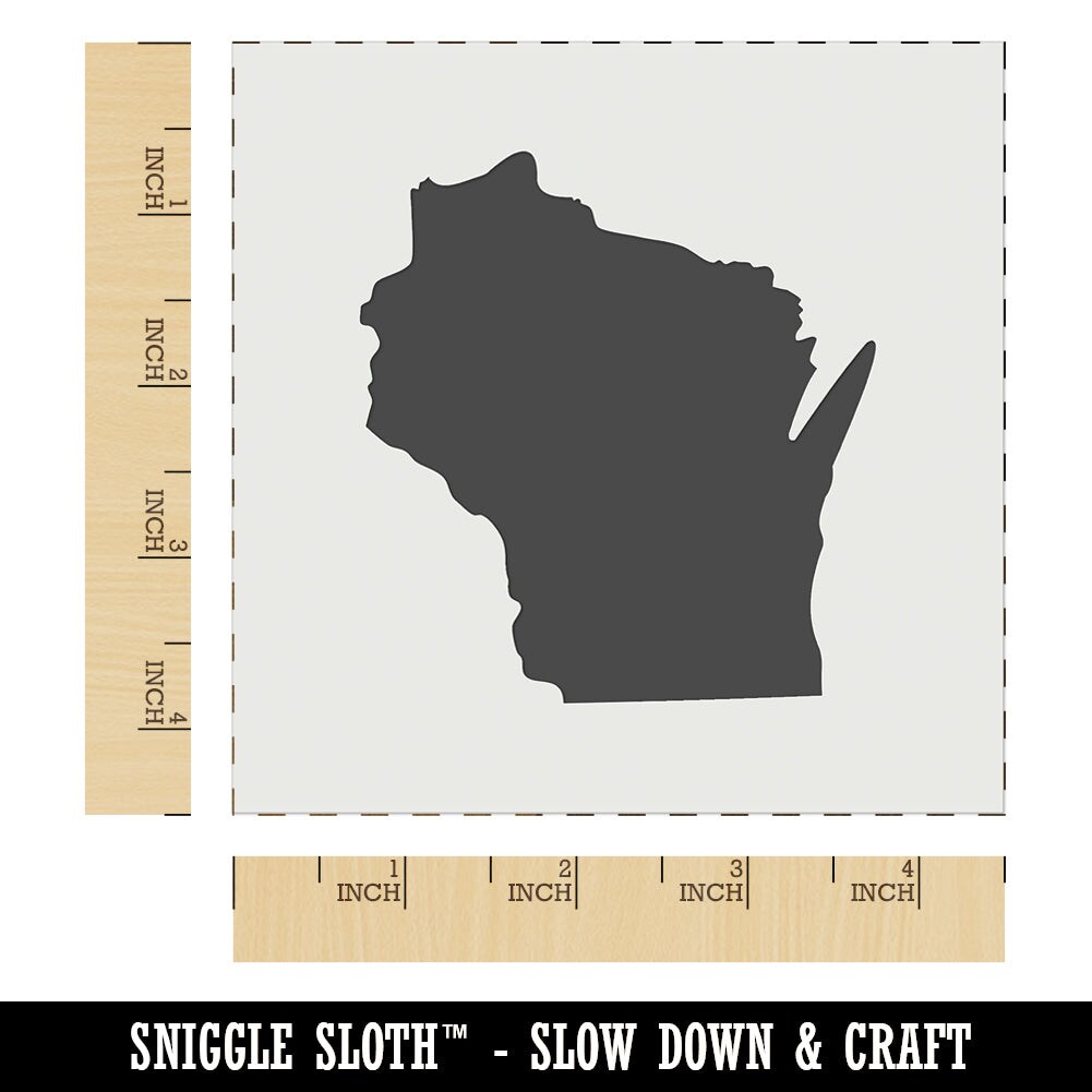 Wisconsin State Silhouette Wall Cookie DIY Craft Reusable Stencil ...