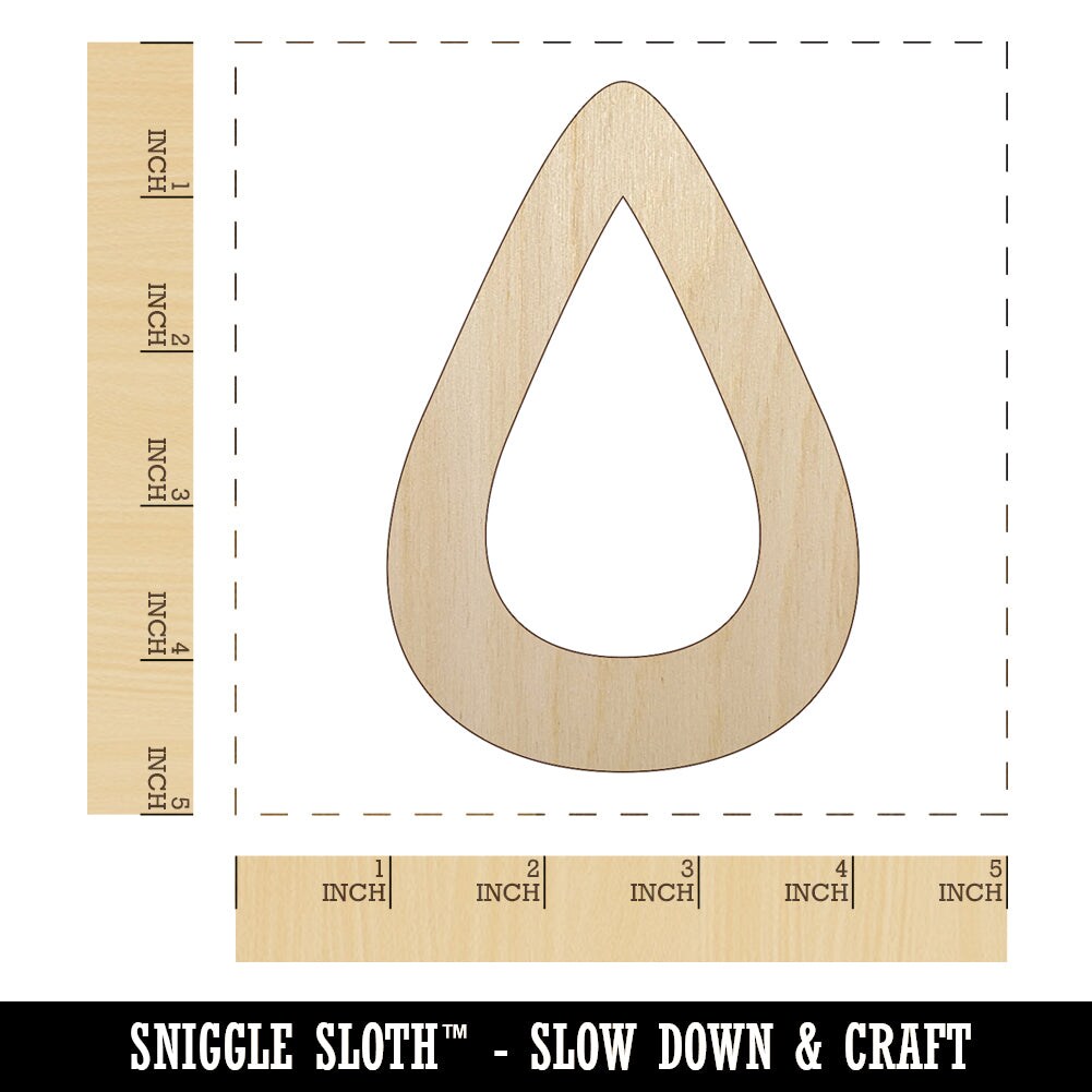 Hydrate Water Rain Drop Frame Outline Unfinished Wood Shape Piece ...