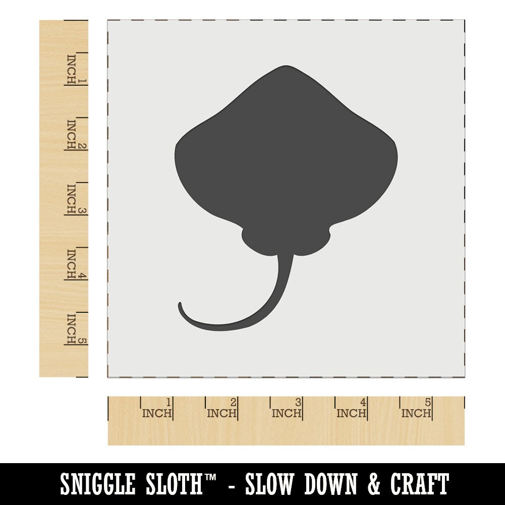 Stingray Skate Fish Silhouette Wall Cookie DIY Craft Reusable Stencil ...