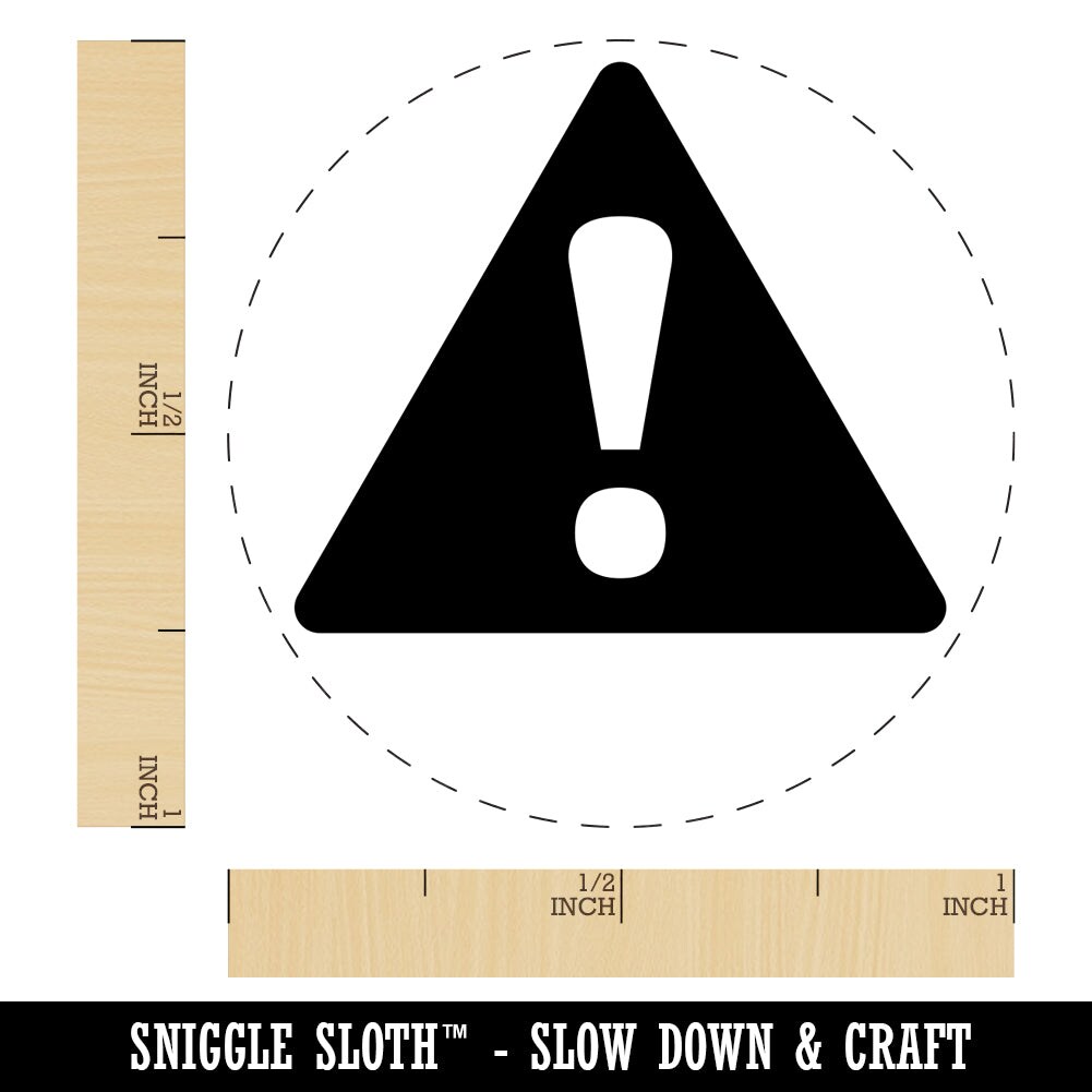 Warning Symbol Exclamation Mark Self-Inking Rubber Stamp for Stamping ...