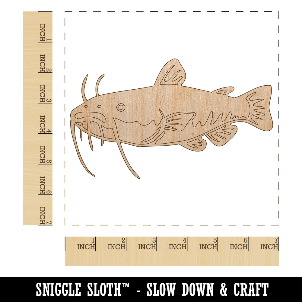 Freshwater Catfish Fish Fishing Unfinished Wood Shape Piece Cutout for ...