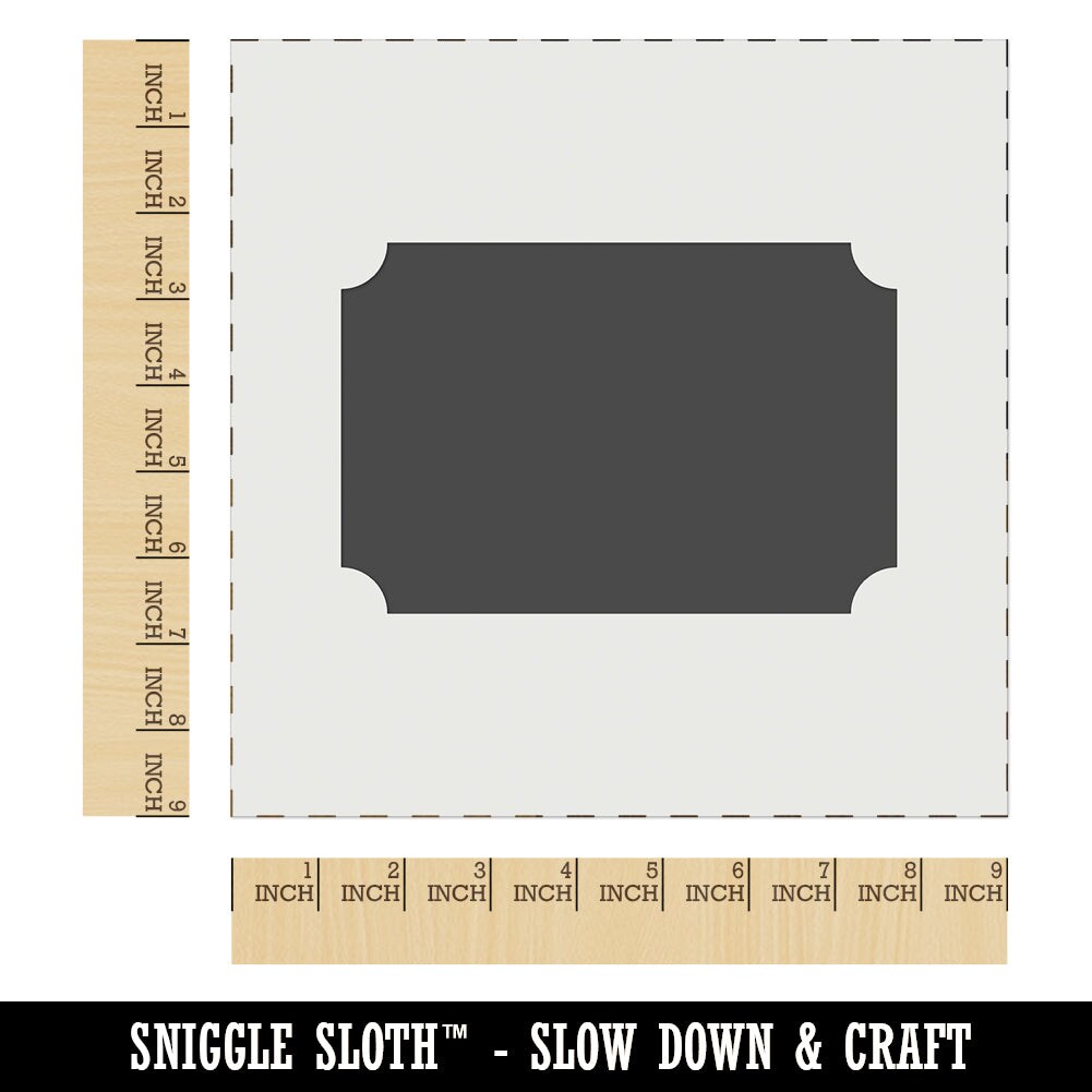 Rectangle Clipped Corners Solid Wall Cookie DIY Craft Reusable Stencil ...