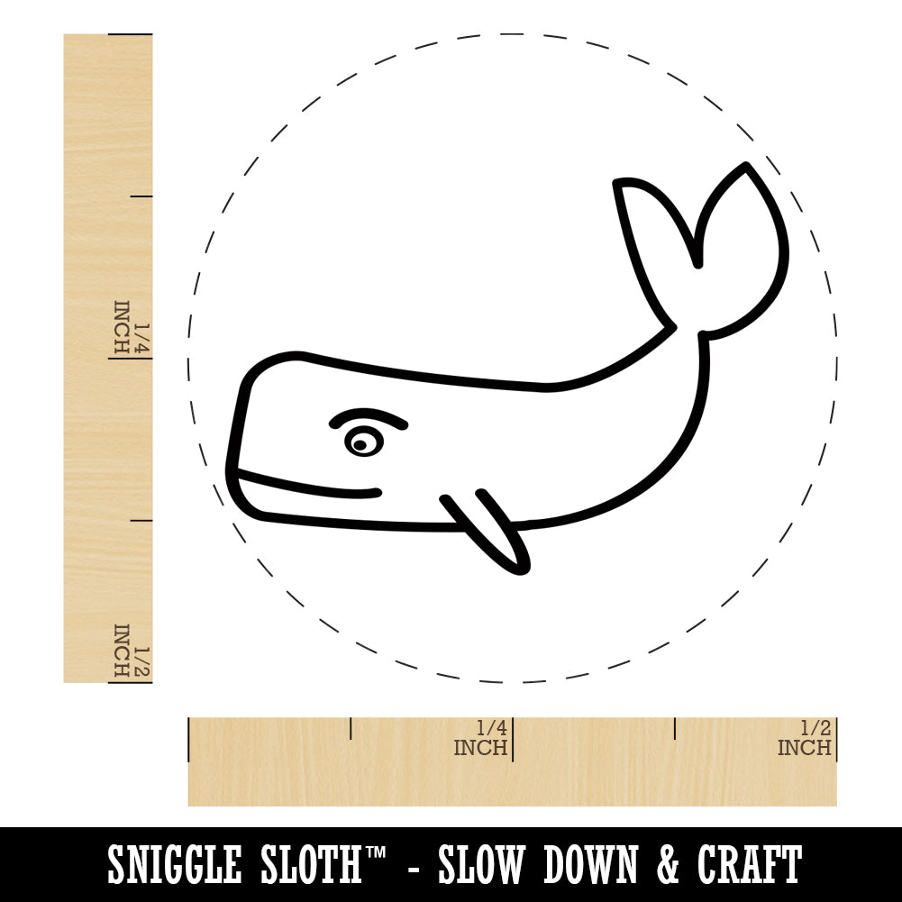 Witty Sperm Whale Self-Inking Rubber Stamp for Stamping Crafting ...