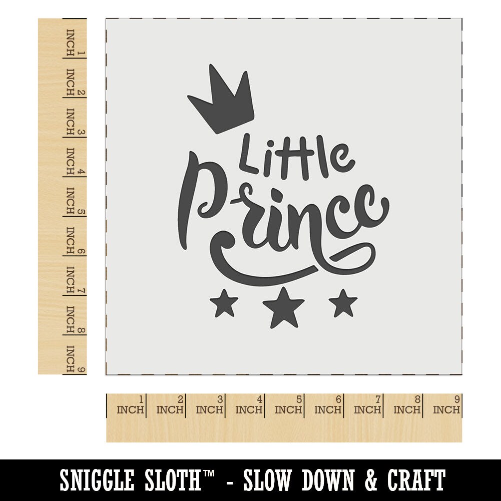 Little Prince Cursive with Crown and Stars Wall Cookie DIY Craft ...