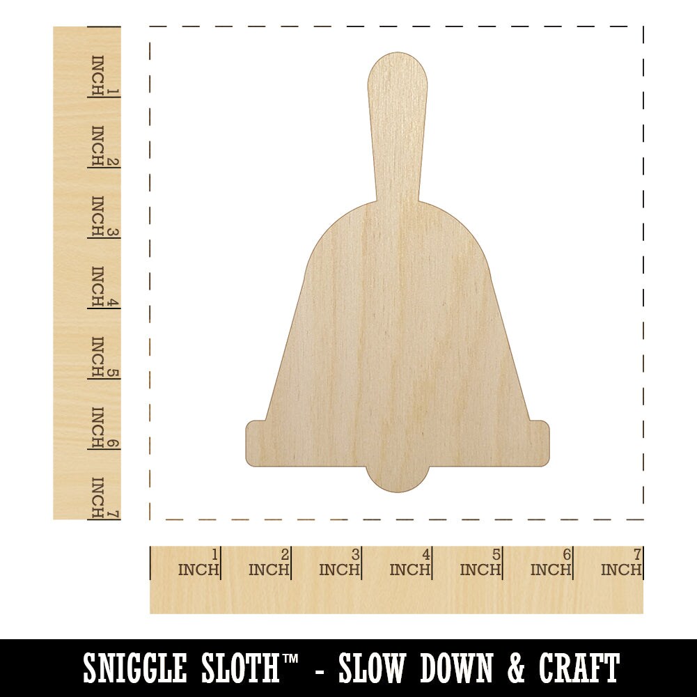 Bell Solid Unfinished Wood Shape Piece Cutout for DIY Craft Projects ...