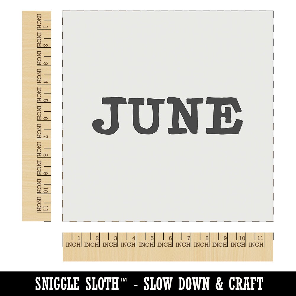 June Month Calendar Fun Text Wall Cookie DIY Craft Reusable Stencil ...