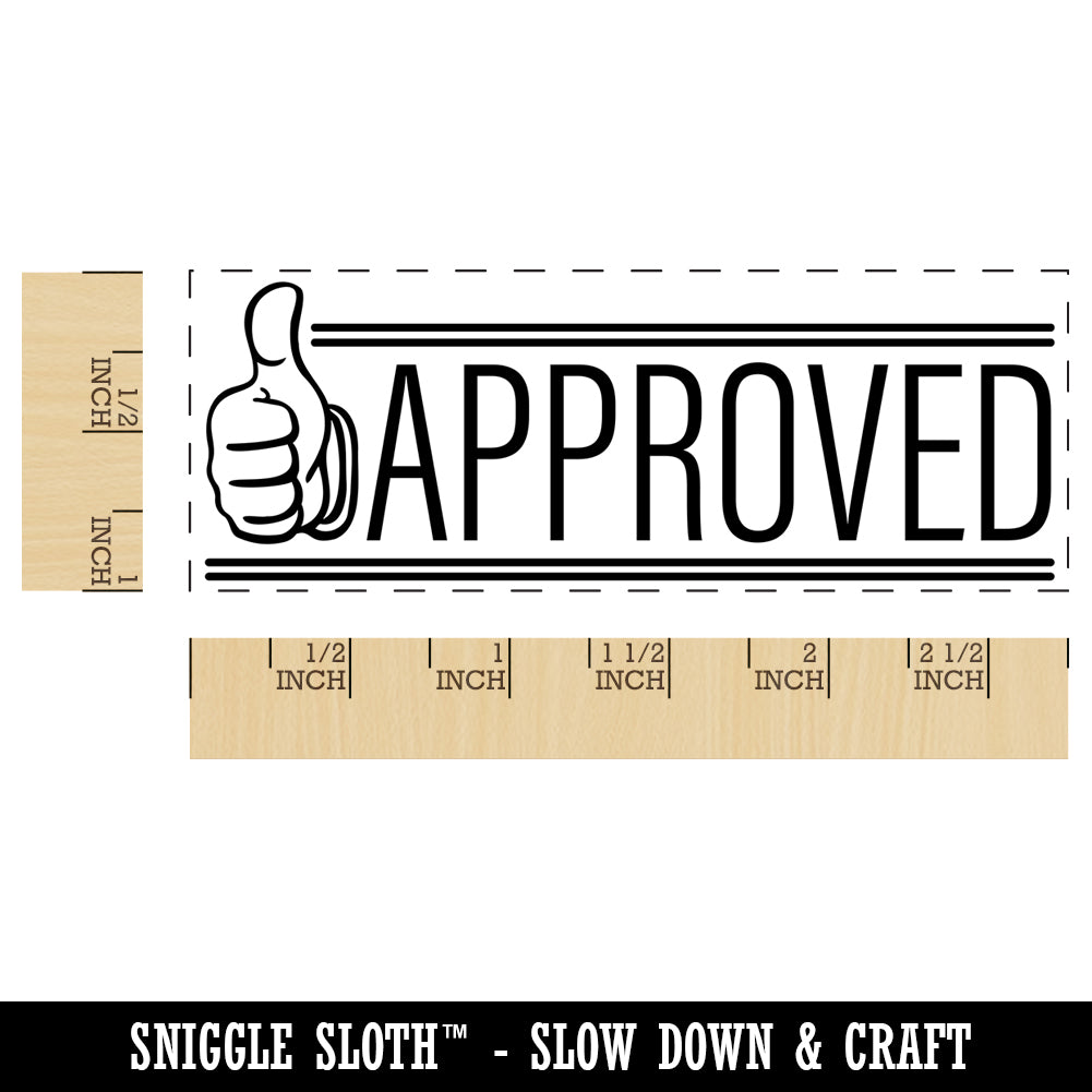 Approved Thumbs Up Self-Inking Rubber Stamp Ink Stamper for Business ...