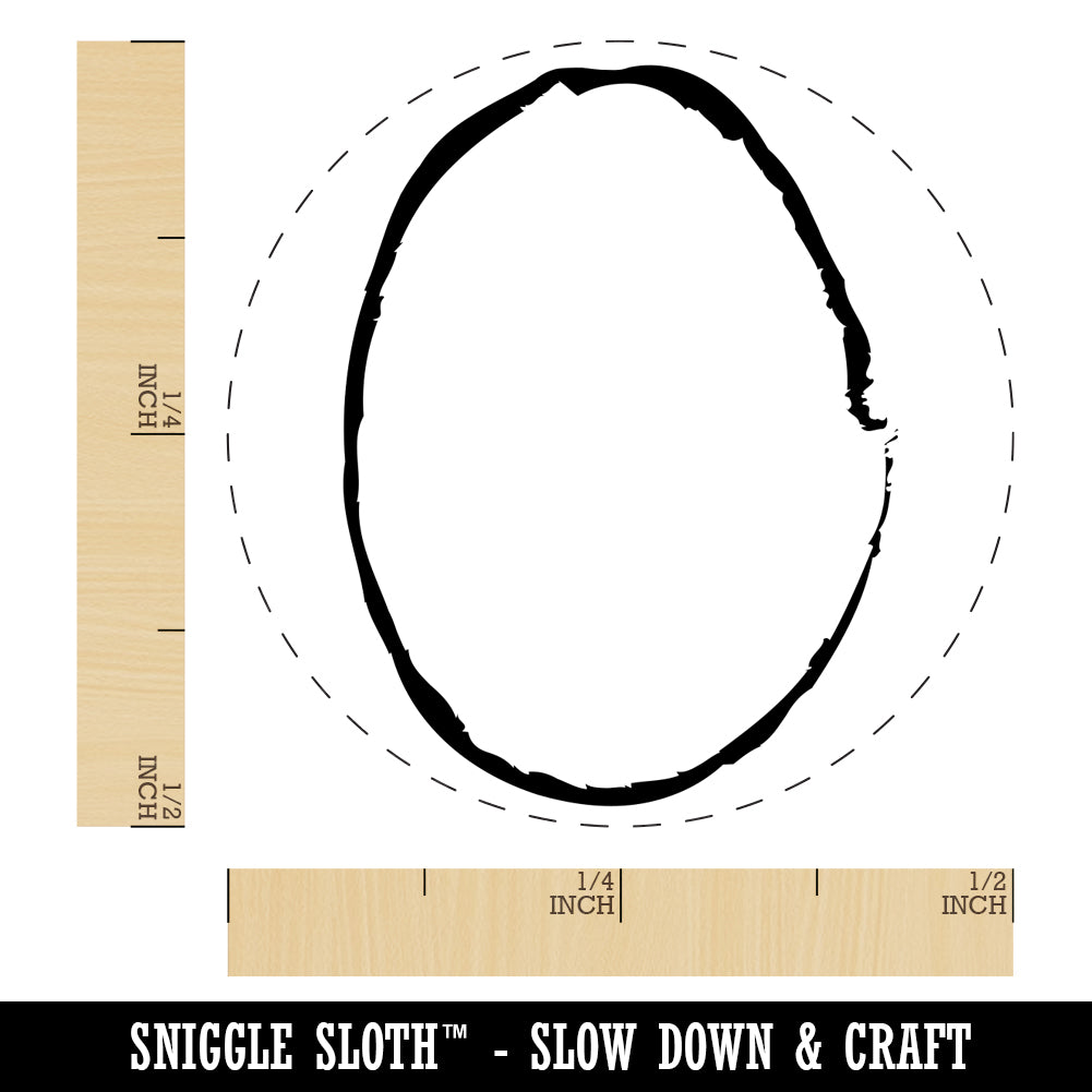 Sketchy Oval Border Outline Self-Inking Rubber Stamp for Stamping ...