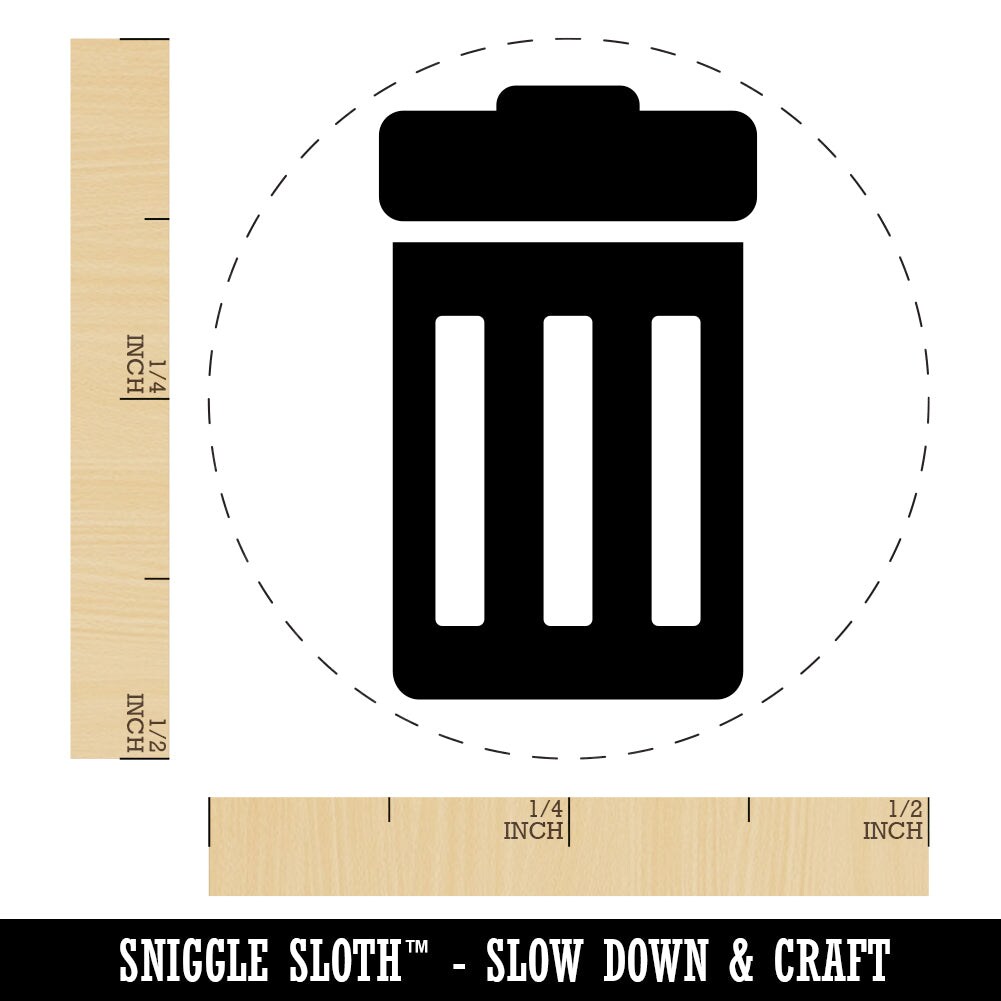 Garbage Trash Can Rubber Stamp for Stamping Crafting Planners | Michaels