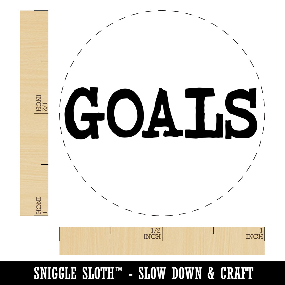 Goals Fun Text Self-Inking Rubber Stamp for Stamping Crafting Planners ...