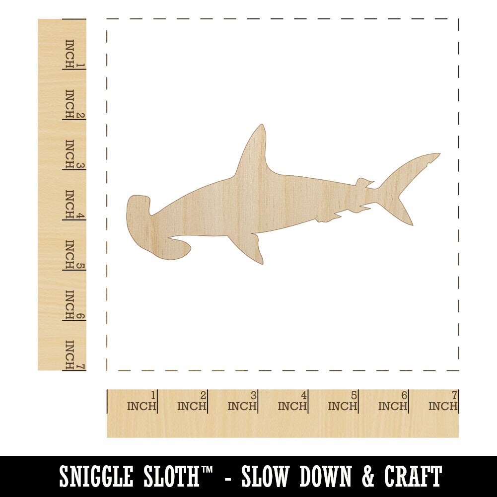 Hammerhead Shark Solid Unfinished Wood Shape Piece Cutout for DIY Craft ...