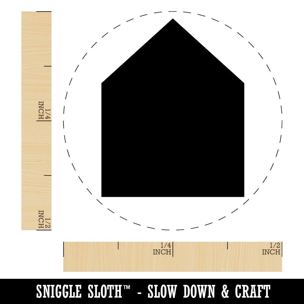 Simple House Solid Self-Inking Rubber Stamp for Stamping Crafting ...