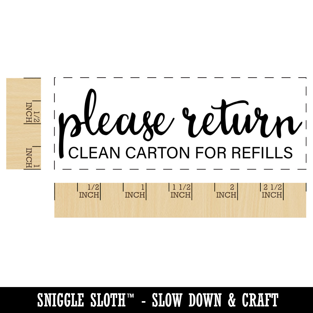 Please Return Clean Carton for Refills Eggs Self-Inking Rubber Stamp ...