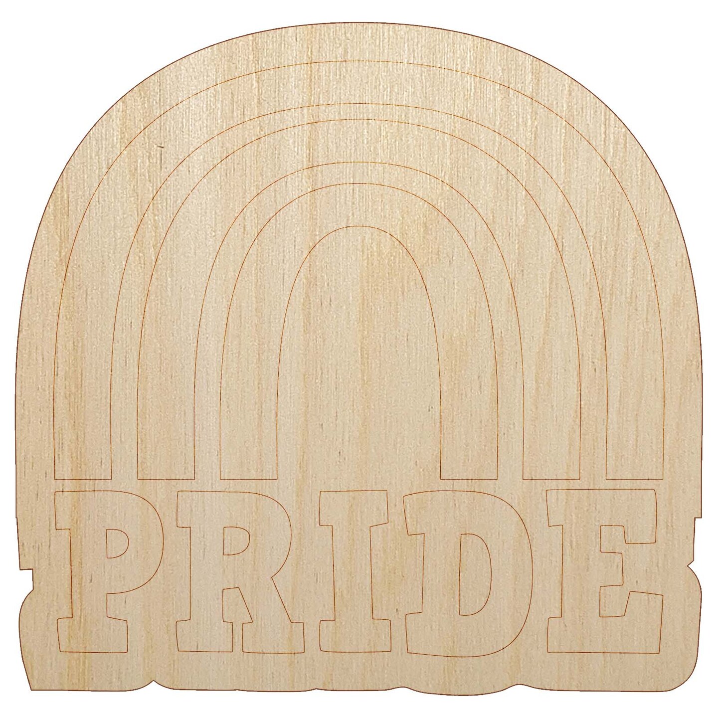 Pride Fun Rainbow LGBTQ Unfinished Wood Shape Piece Cutout for DIY ...
