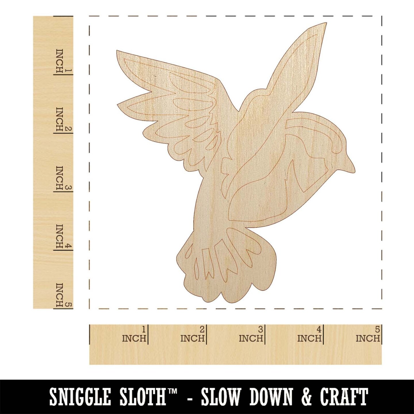 Sparrow Bird in Flight Unfinished Wood Shape Piece Cutout for DIY Craft ...