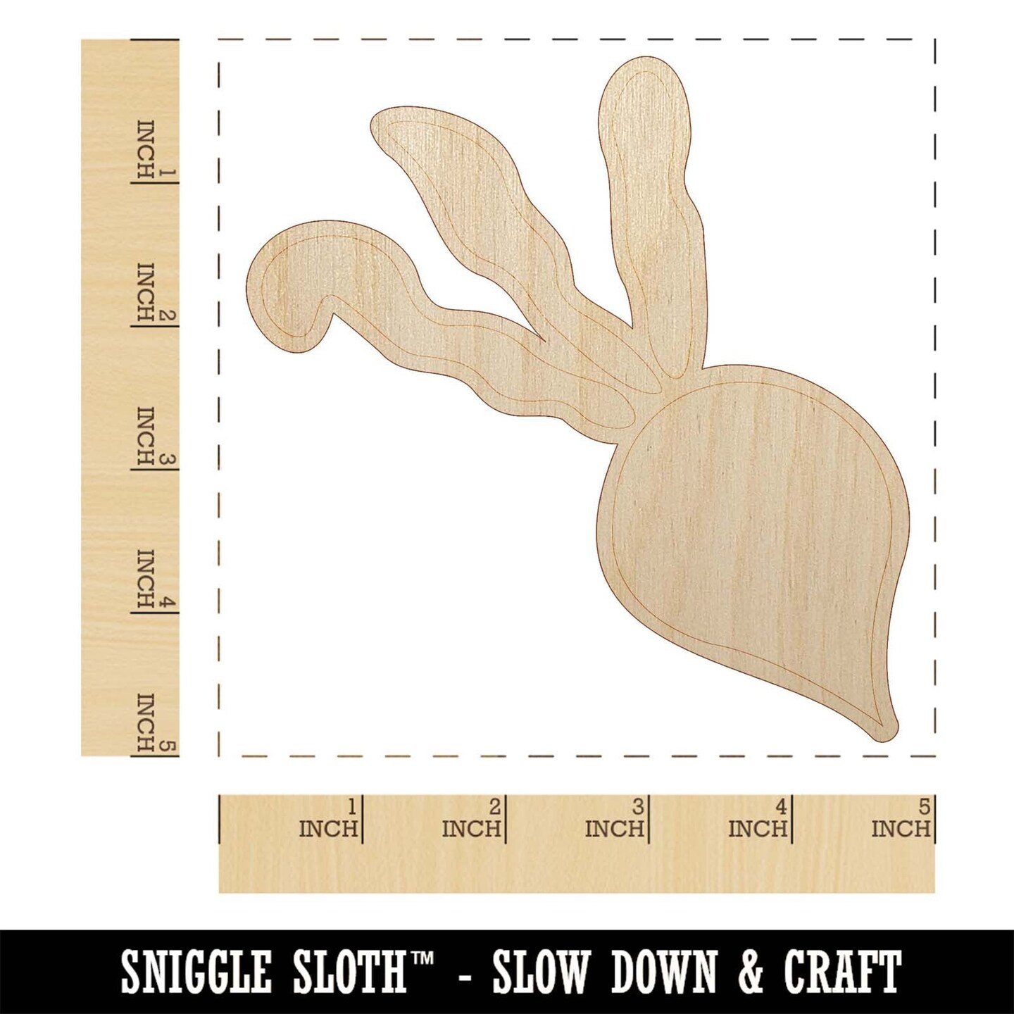 Radish Vegetable Vegetarian Doodle Unfinished Wood Shape Piece Cutout ...