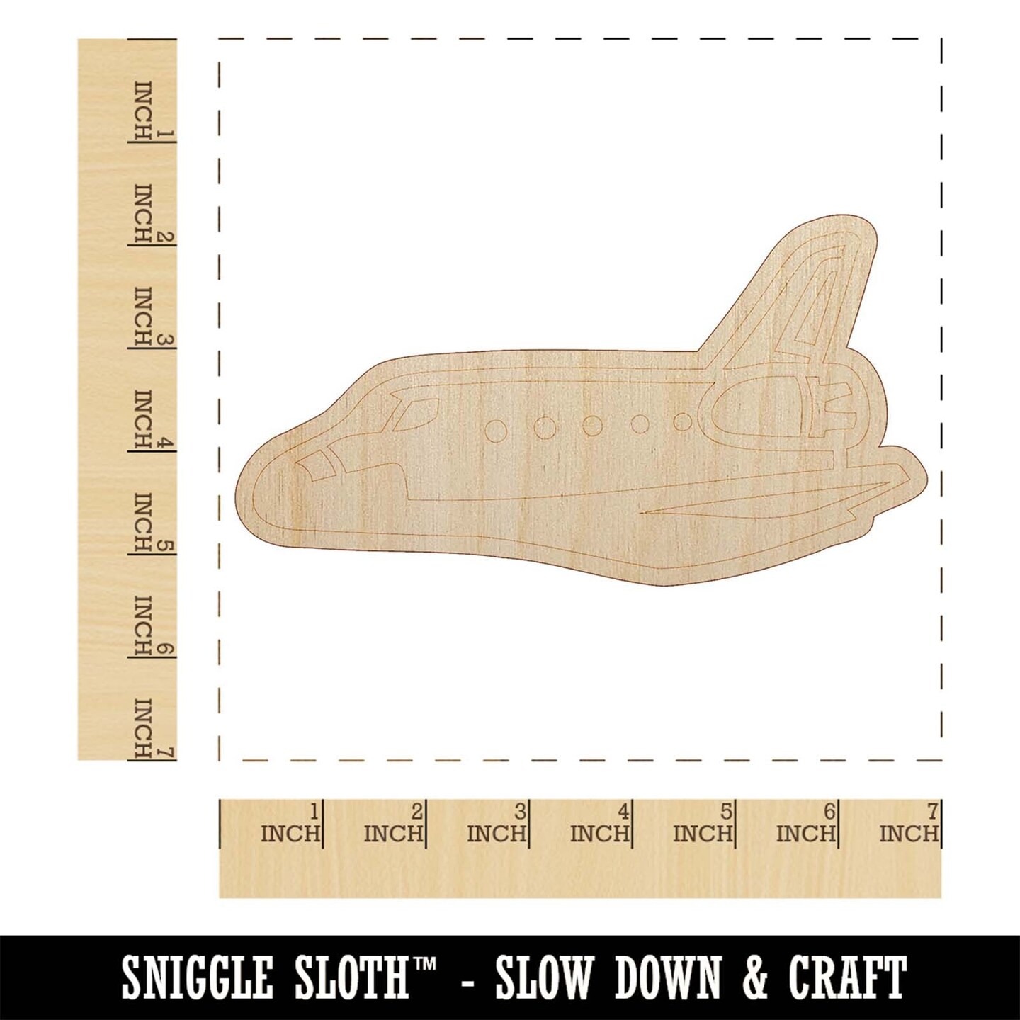 Space Shuttle Unfinished Wood Shape Piece Cutout for DIY Craft Projects ...