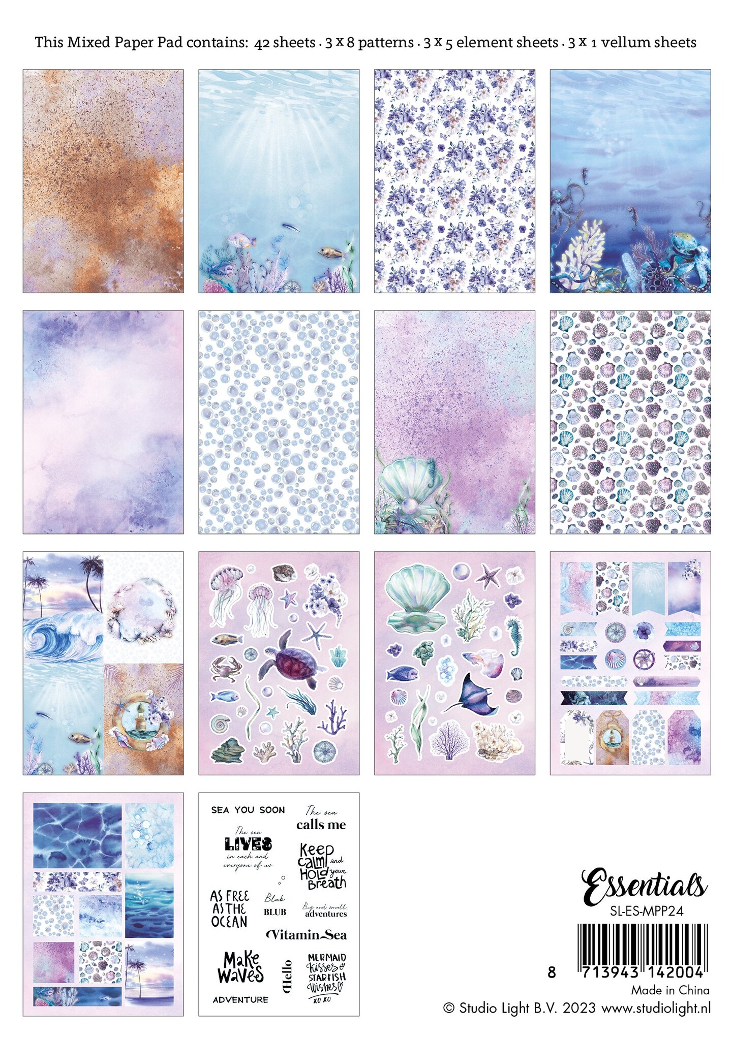Studio Light SL Mixed Paper Pad Underwater World Essentials 148x210x9mm ...