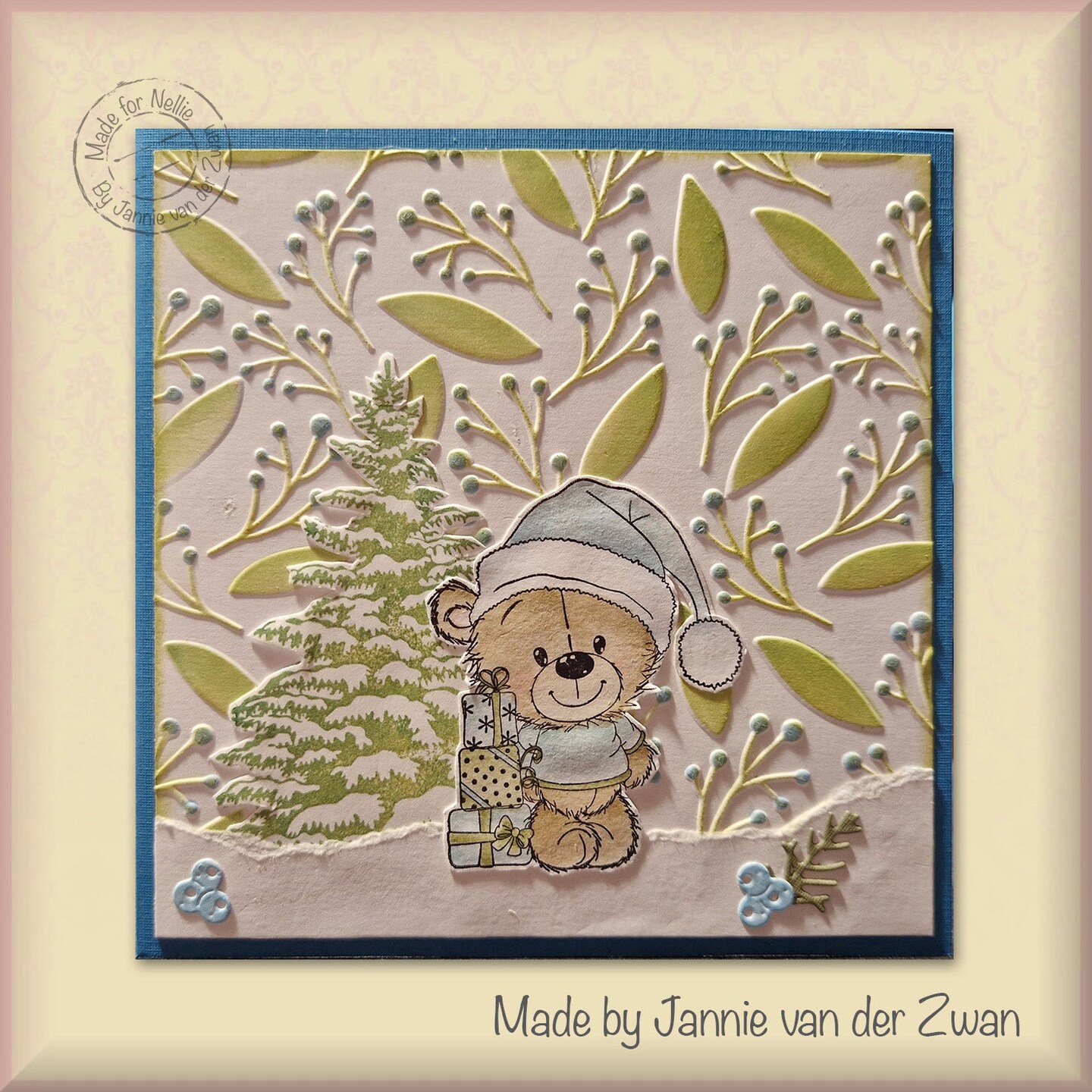 Nellie's Choice 3D Embossing Folder Square - Leaves & Berries | Michaels