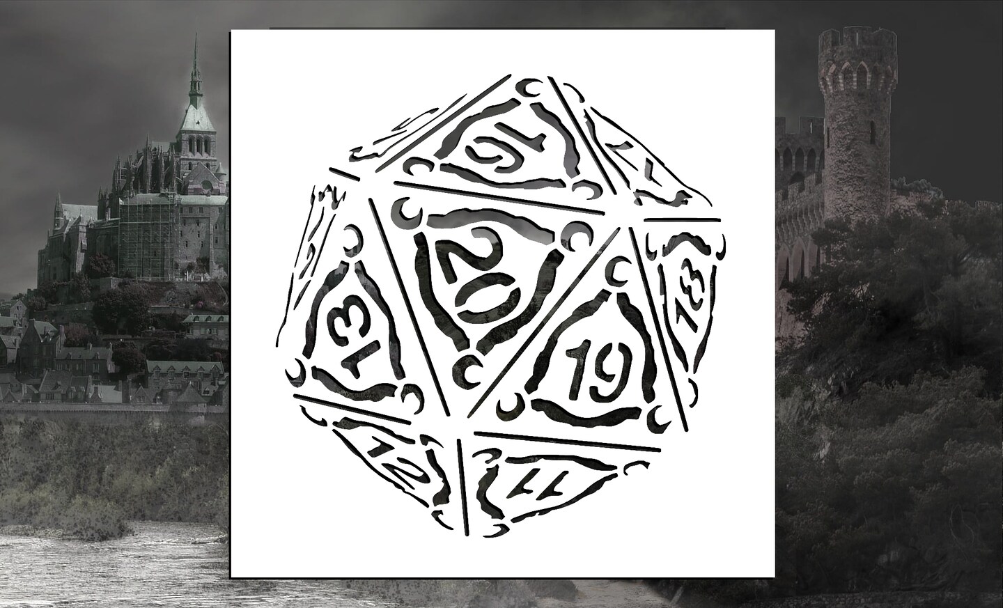 Gaming D20 Die Stencil (Many Sizes) | MakerPlace by Michaels