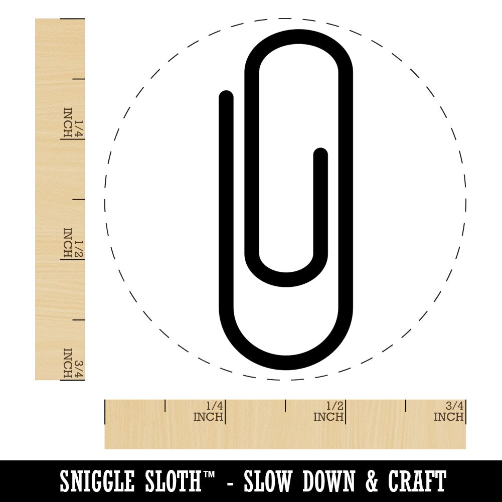 Paper Clip Symbol Self-Inking Rubber Stamp for Stamping Crafting ...