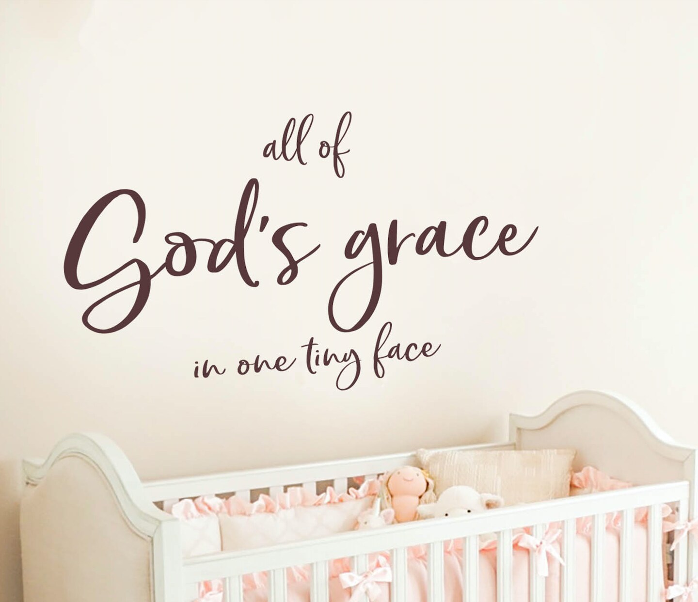 Nursery Wall Art Decor Quotes - All of God's Grace in One Tiny Face ...
