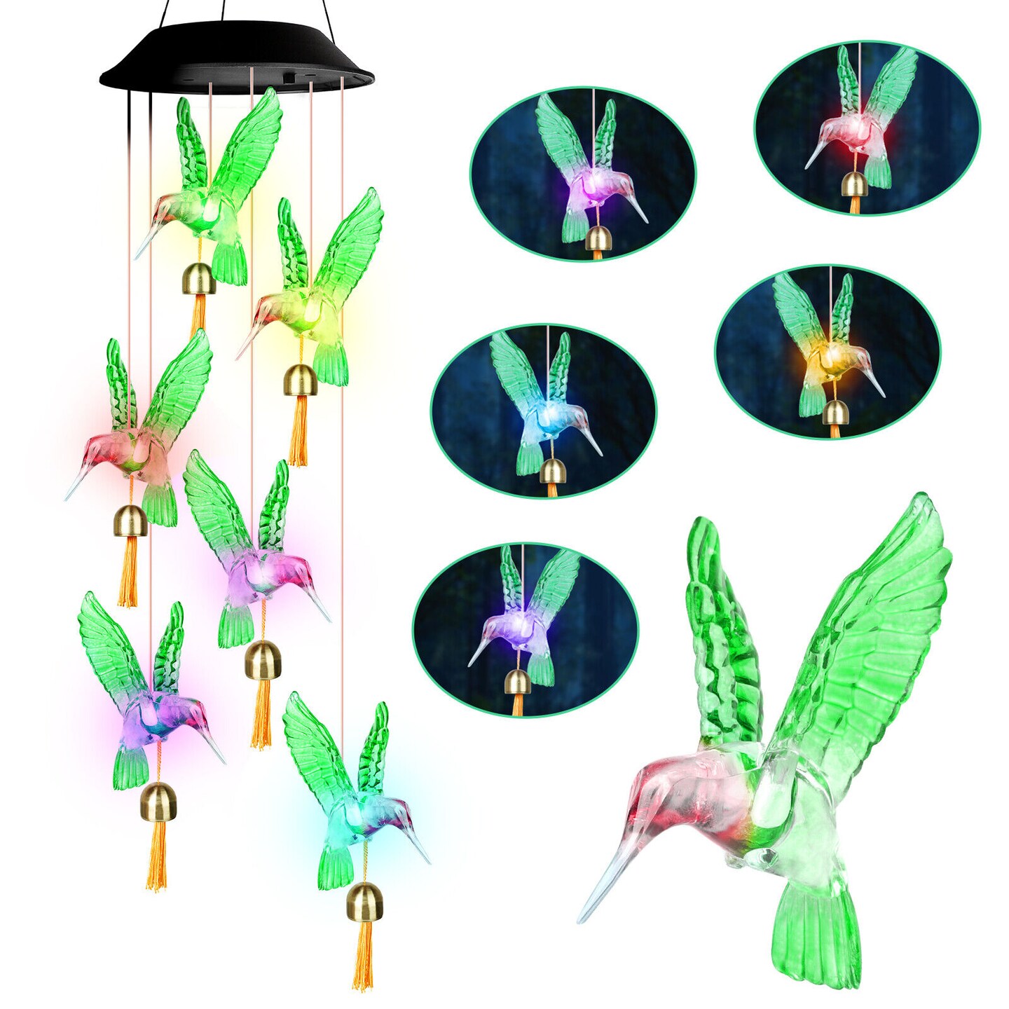 Kitcheniva Solar LED Wind Chime Color Changing Lights | Michaels