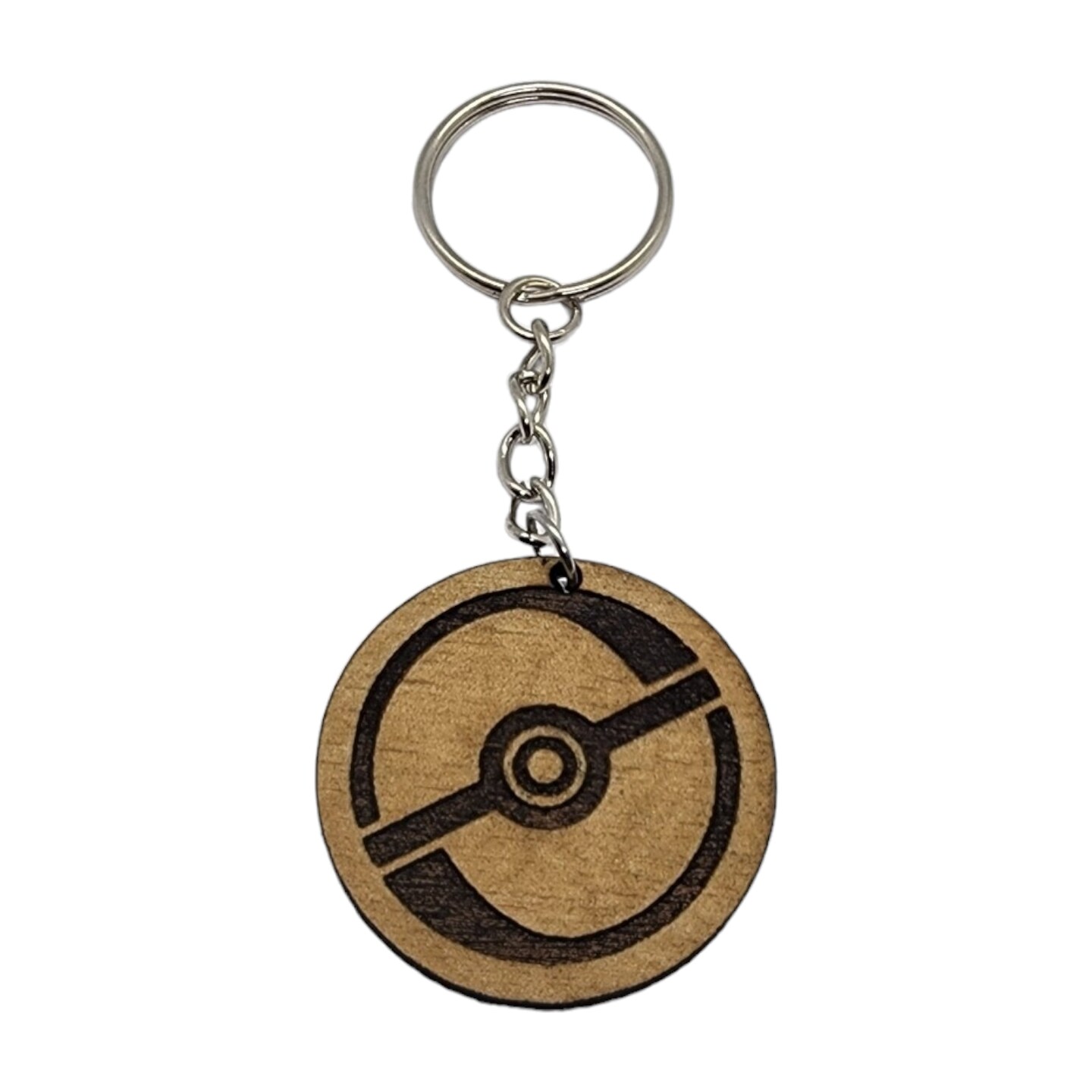 Pokeball Design Wood Painted or Stained Key Chain Handmade Laser Cut ... Pokeball Design Wood Painted or Stained Key Chain Handmade Laser Cut ...