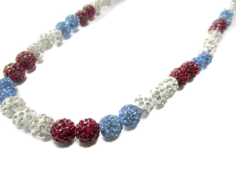 Baseball necklace, bling necklace, team necklace, baseball sports ...