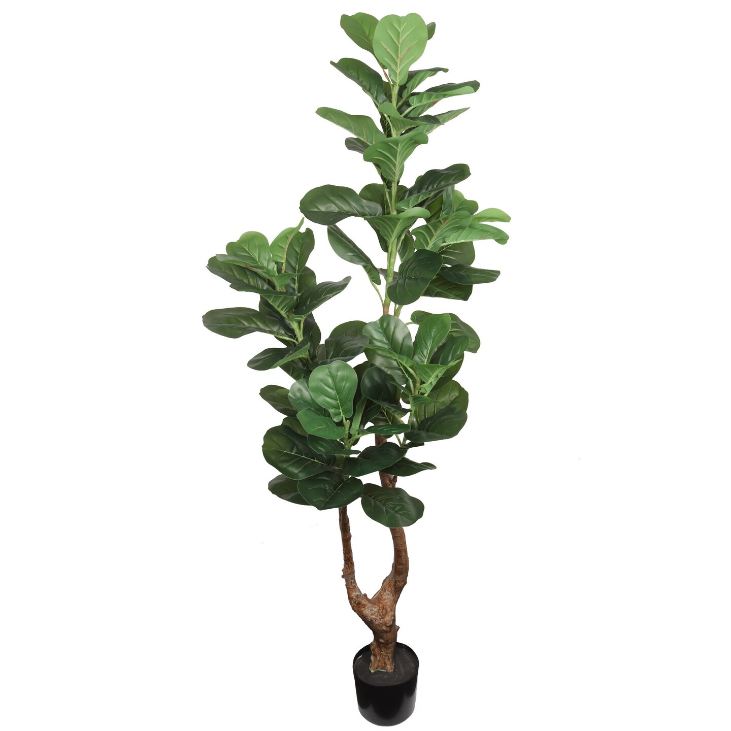 5.4ft Artificial Fiddle Leaf Fig Tree: 25 Lifelike Silk Leaves - Indoor ...