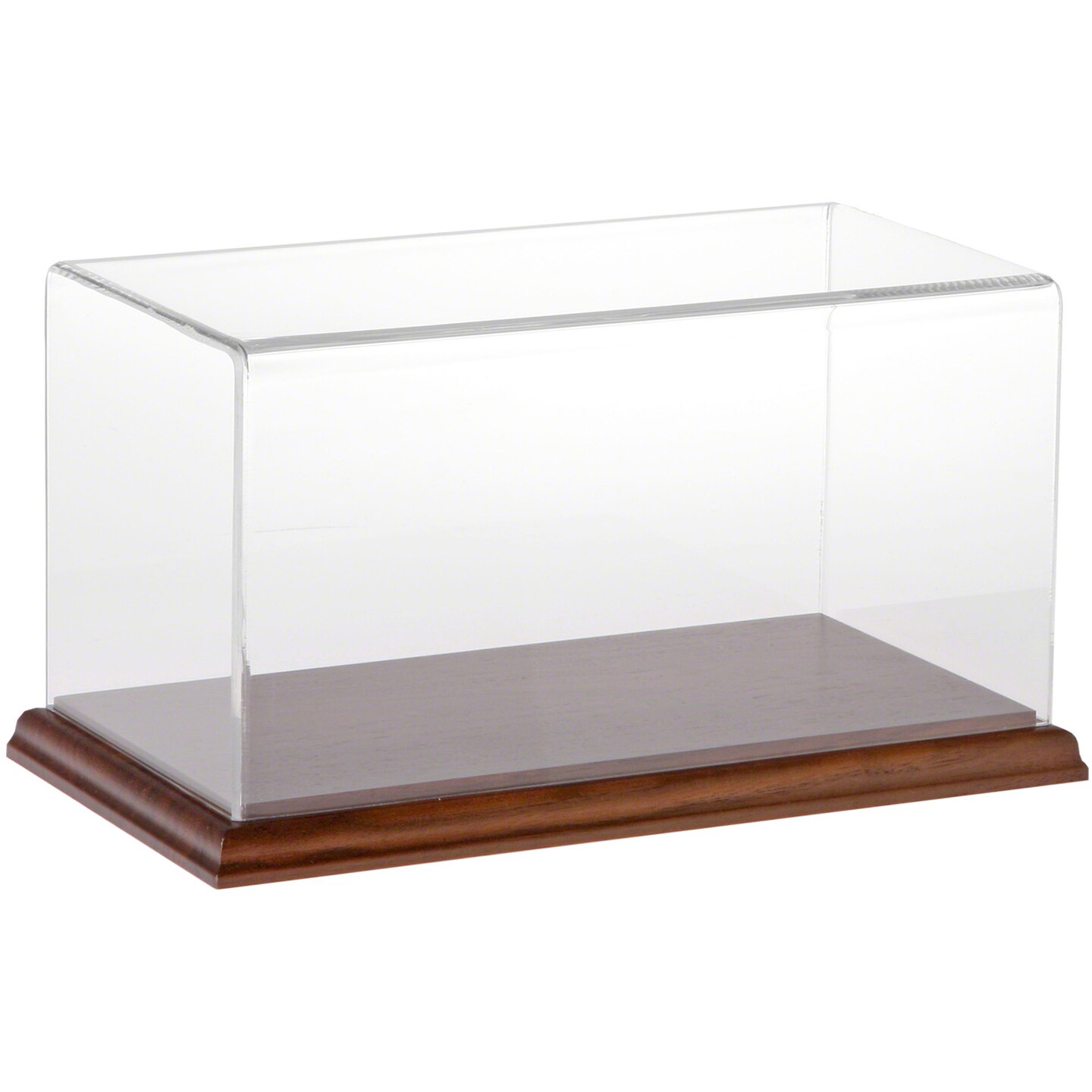 Plymor Clear Acrylic Display Case with Hardwood Base, 10" W x 5" D x 5 ...