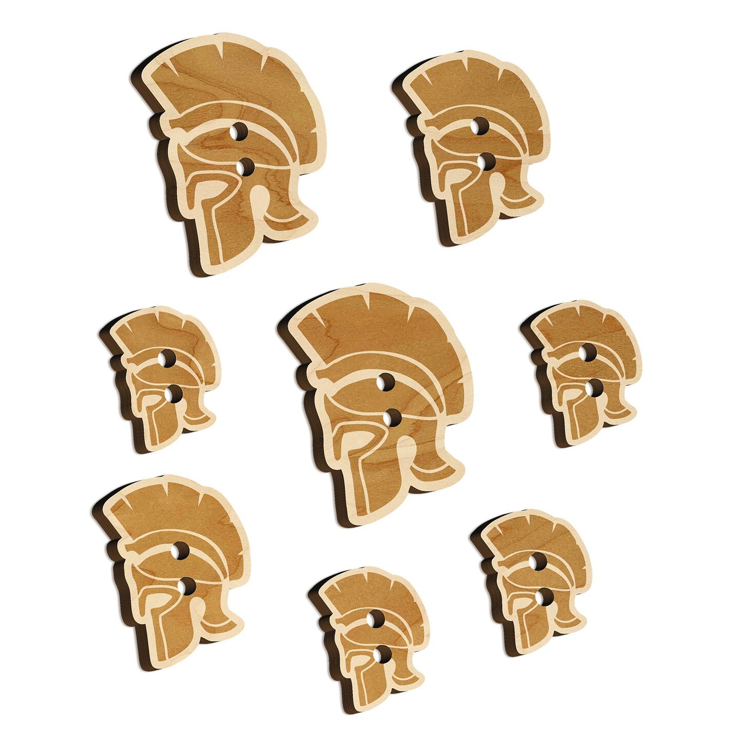 Ancient Greek Roman Spartan Helmet Wood Buttons for Sewing Knitting ...