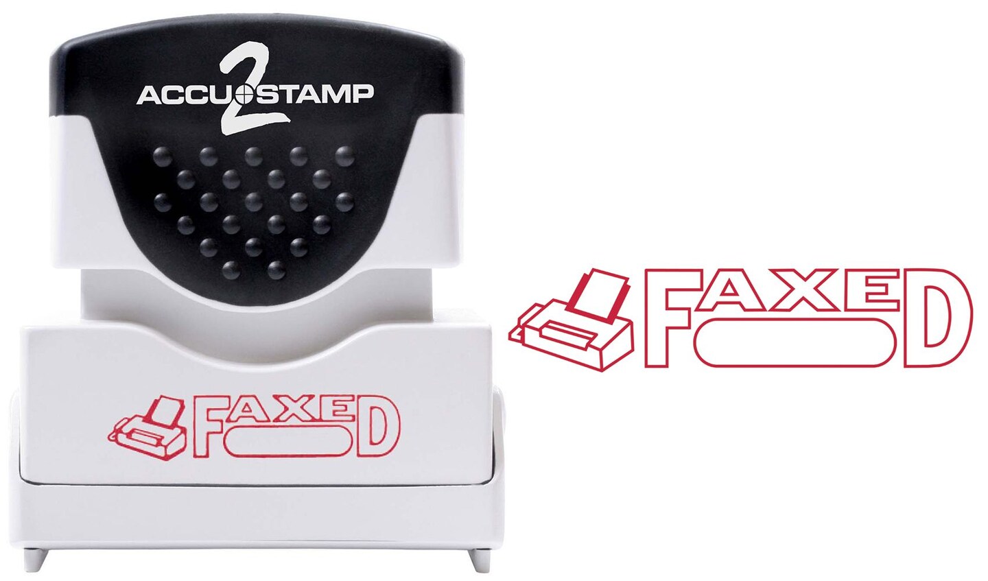 ACCUSTAMP2 Message Stamp, 1-color, Pre-inked, FAXED, 1-5/8" x 1/2 ...