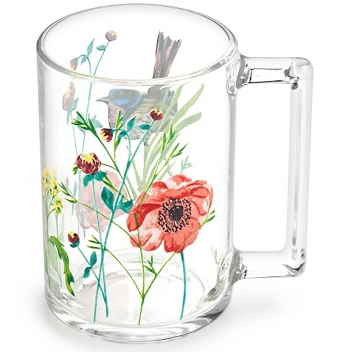 11 oz. Vintage Floral Glass Mug | Michaels