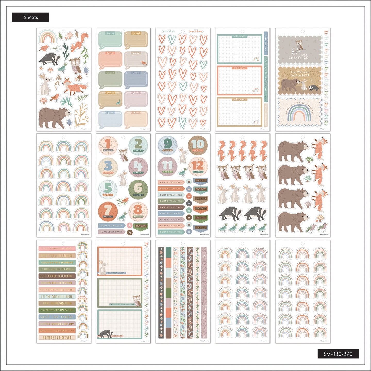 Memory Keeping Sticker Value Pack 30/Sheets-Colorful Creatures | Michaels