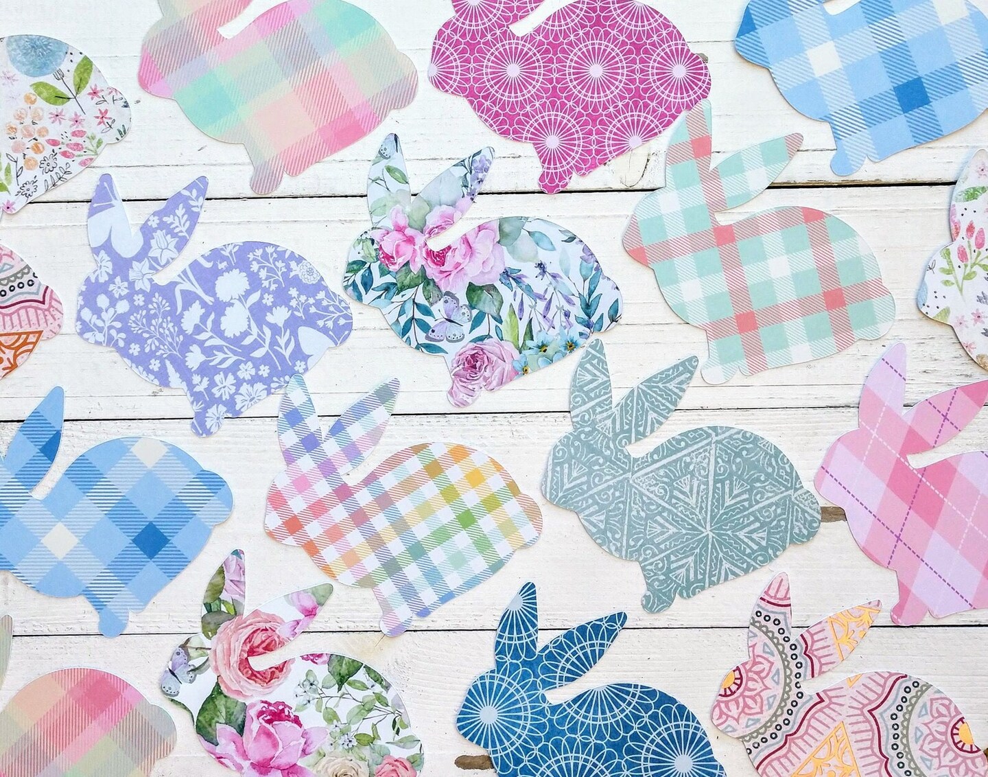 10 Decorative Easter Bunny Die Cuts, Bunny Punch, Some Bunny is One ...