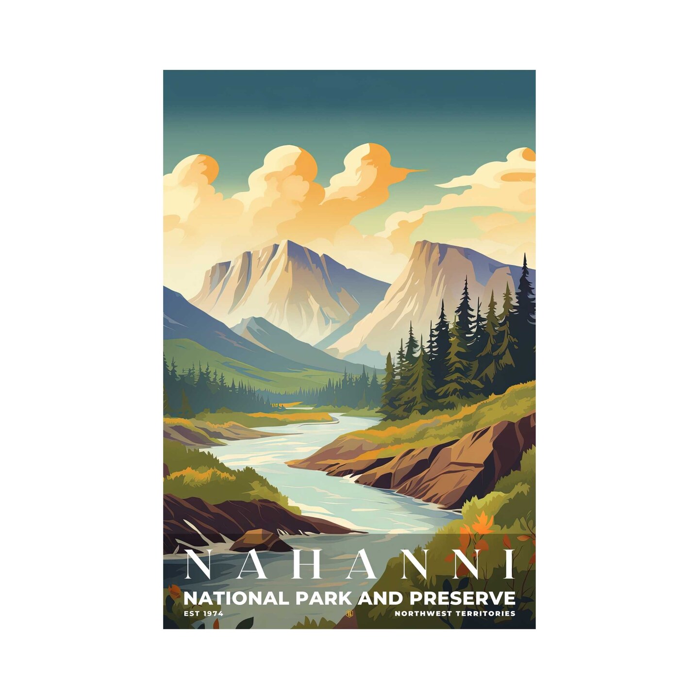 Nahanni National Park Reserve Poster, Travel Print, Office Poster, Home ...