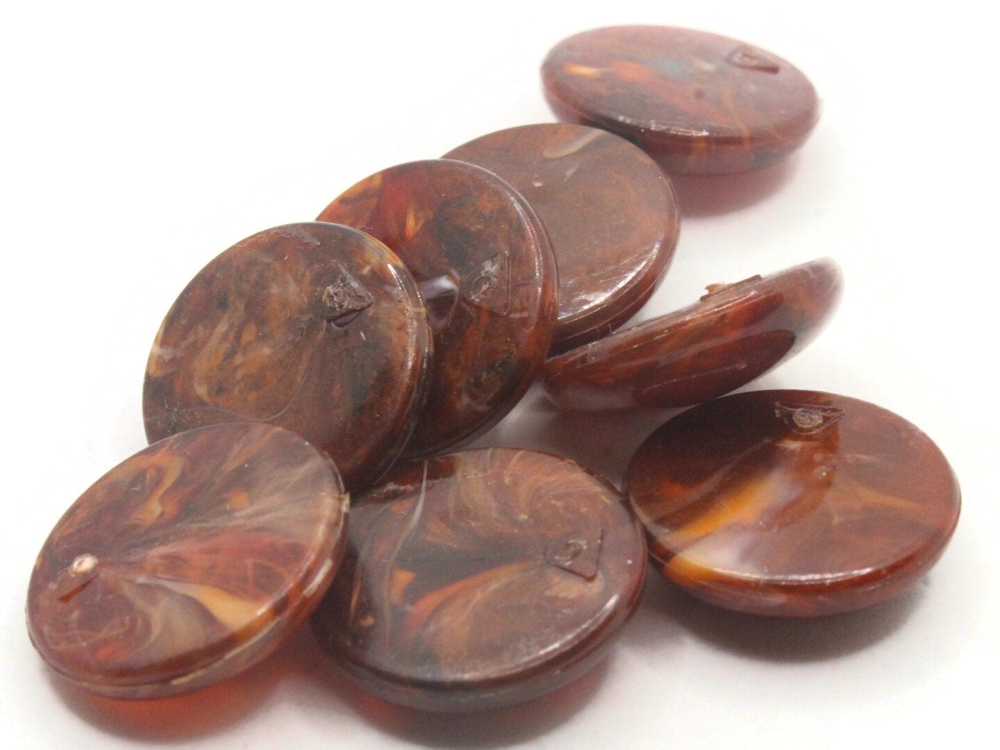 8 24mm Brown Vintage Lucite Round Flatback Cabochons | Michaels