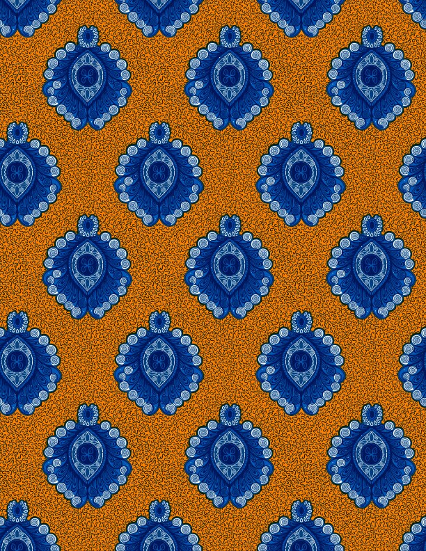 African Wax Prints Fabrics. Uniwax 100 percent Cotton, 6 Yards Real ...