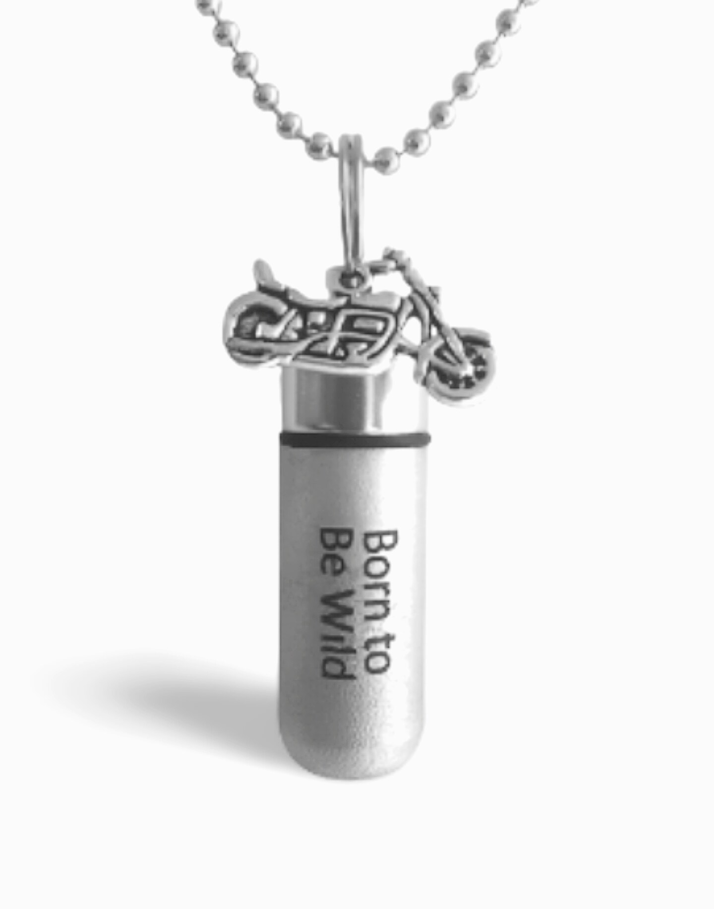 Hand Brushed and Engraved Silver "Born To Be Wild" CREMATION URN ...