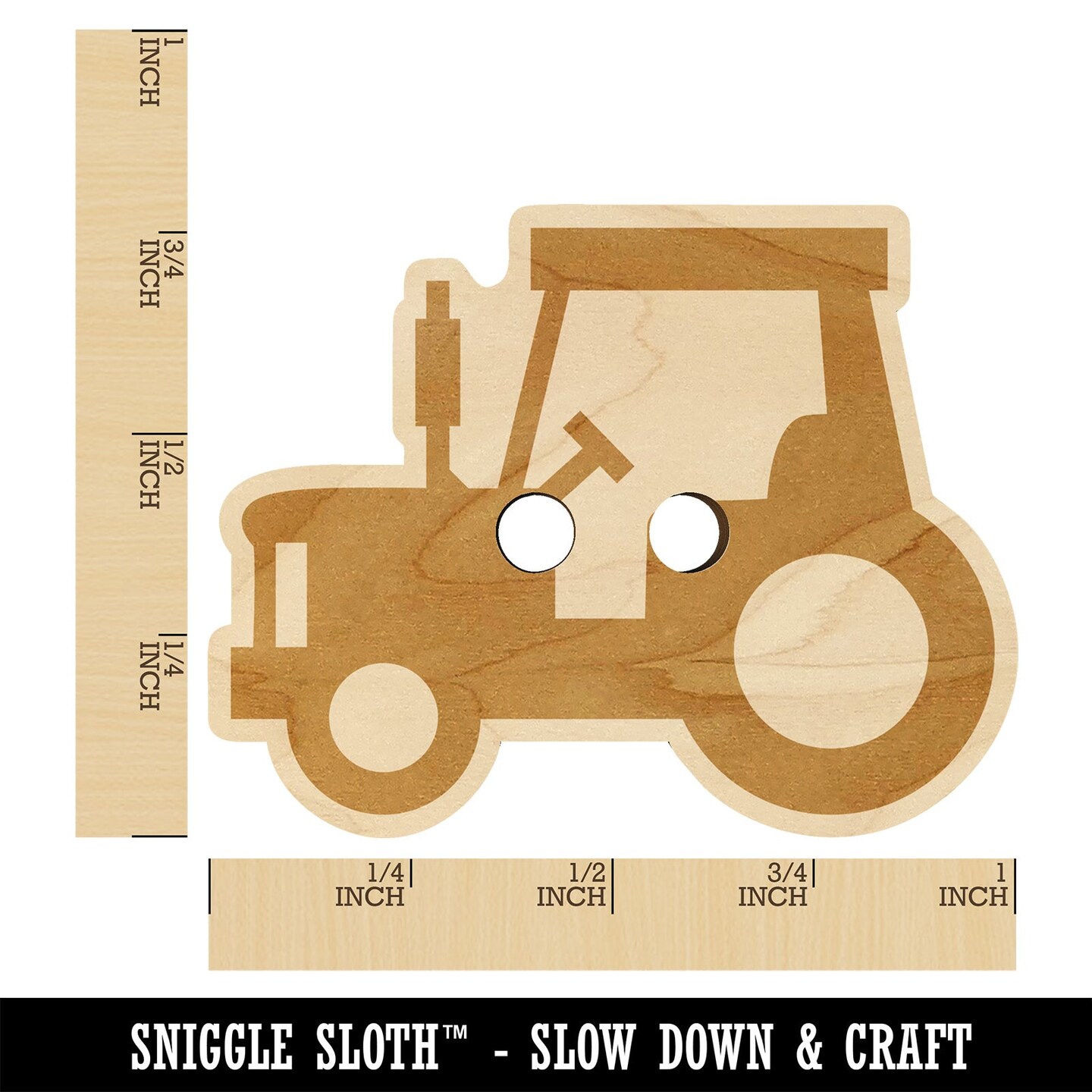 Tractor Farm Vehicle Wood Buttons for Sewing Knitting Crochet DIY Craft ...