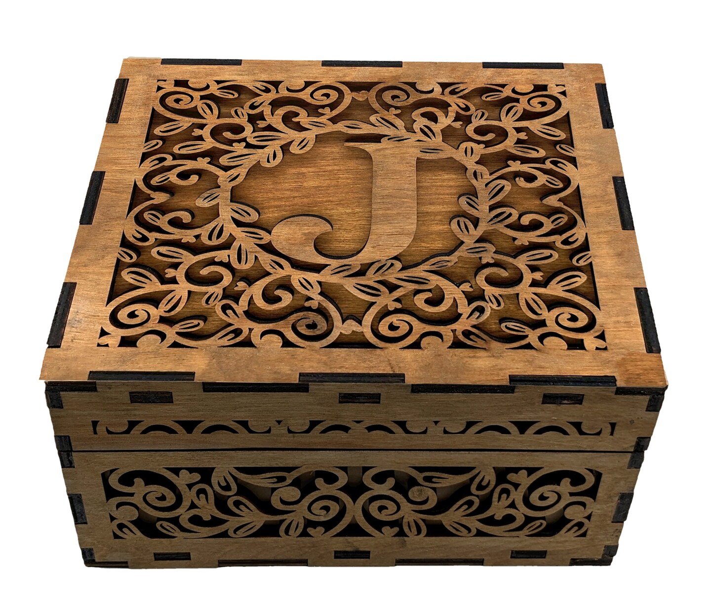 Handmade Wooden Monogram Box with Fitted Lid | MakerPlace by Michaels