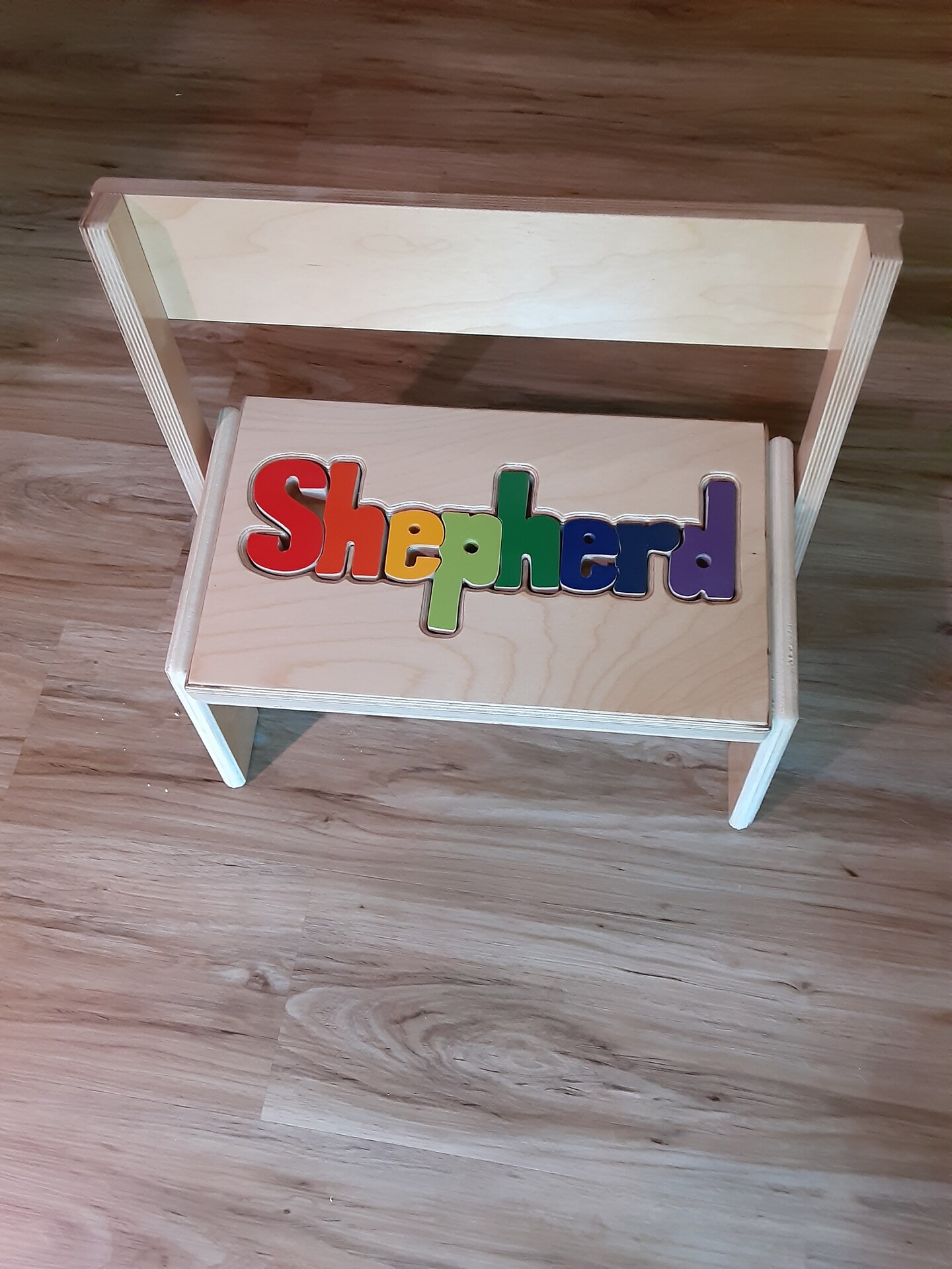 Flip Name Puzzle Stool | MakerPlace by Michaels