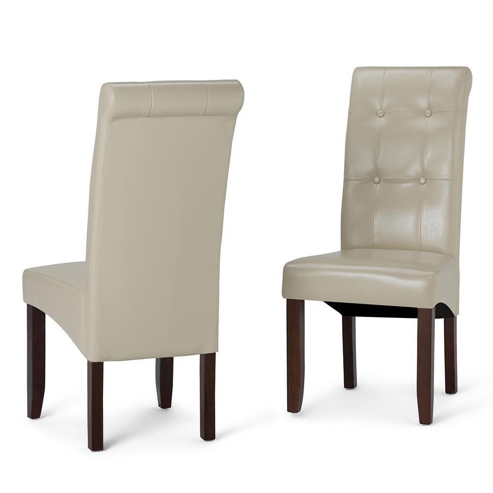 Simpli Home Cosmopolitan Dining Chair in Vegan Leather (Set of 2 ...